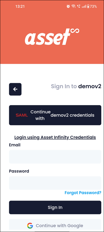 Updating the asset code using mobile app Updating the asset code using mobile app